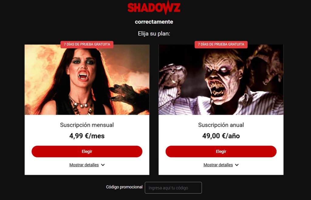 Shadowz: nicho del terror en streaming